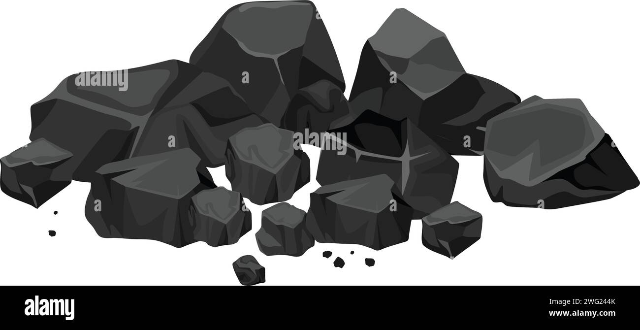 Heap of energy coal isolated cartoon icon Stock Vector Image & Art - Alamy