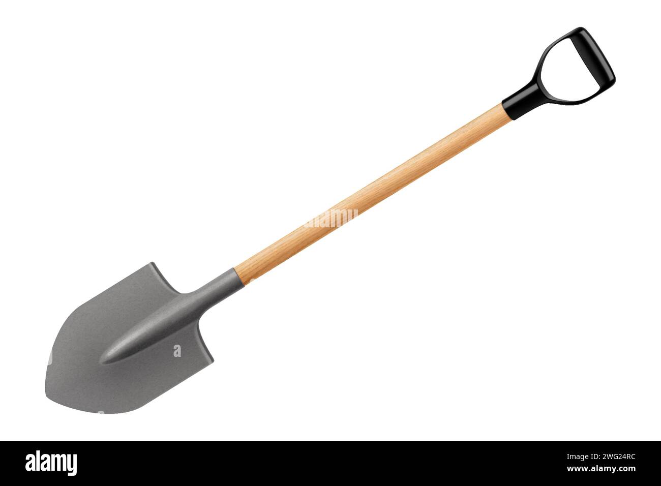 Garden Shovel isolated on white background. Spade as Metal Tool for ...
