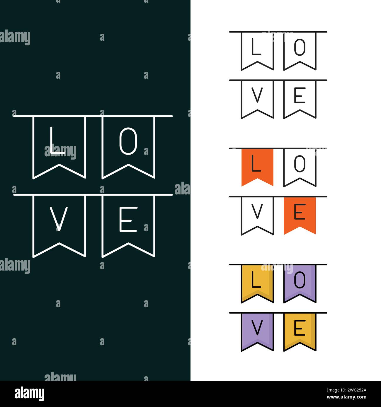 Heartfelt love vector hi-res stock photography and images - Alamy