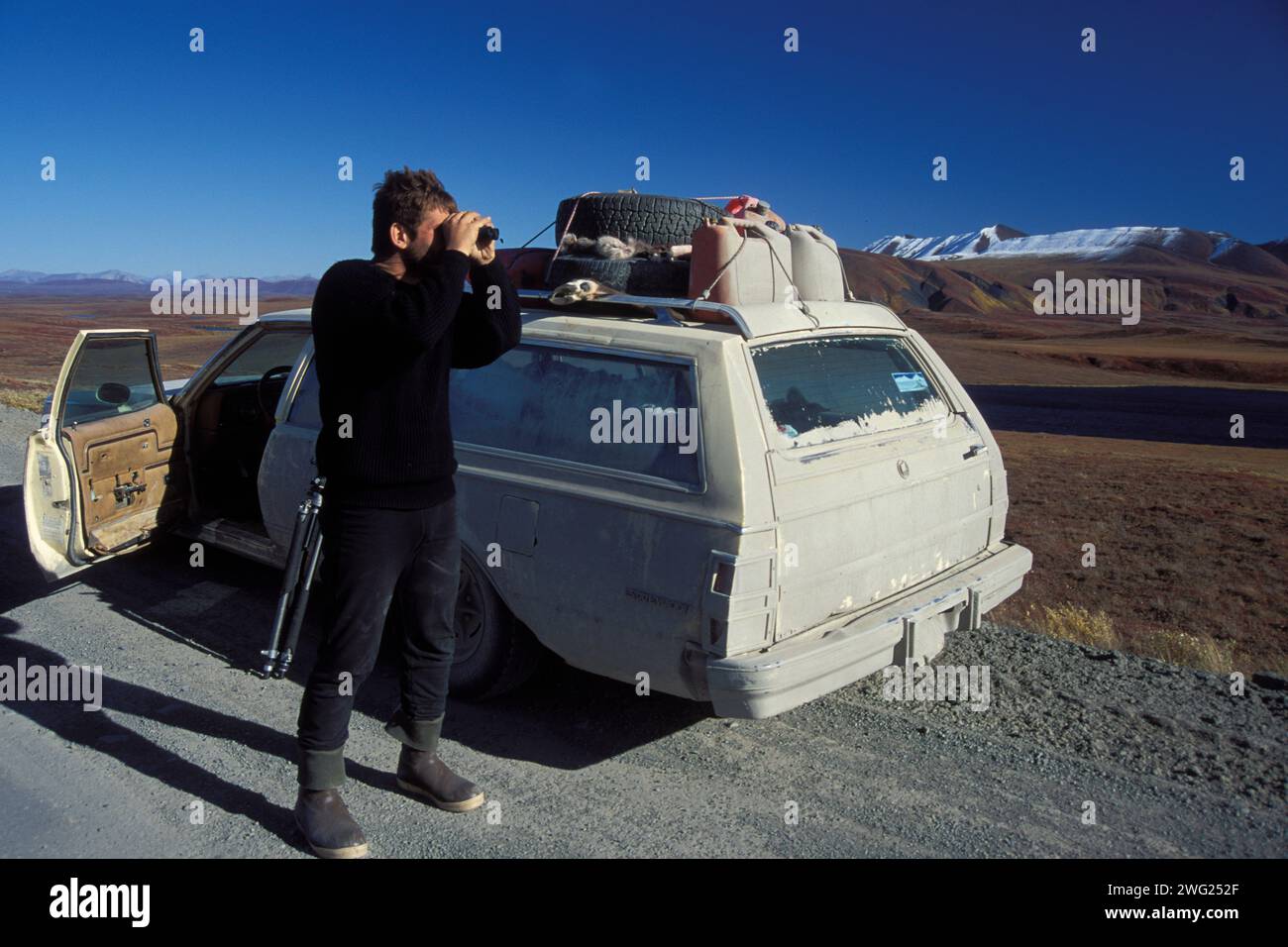 photographer Steven Kazlowski and his Buick Electra stationwagon on the ...