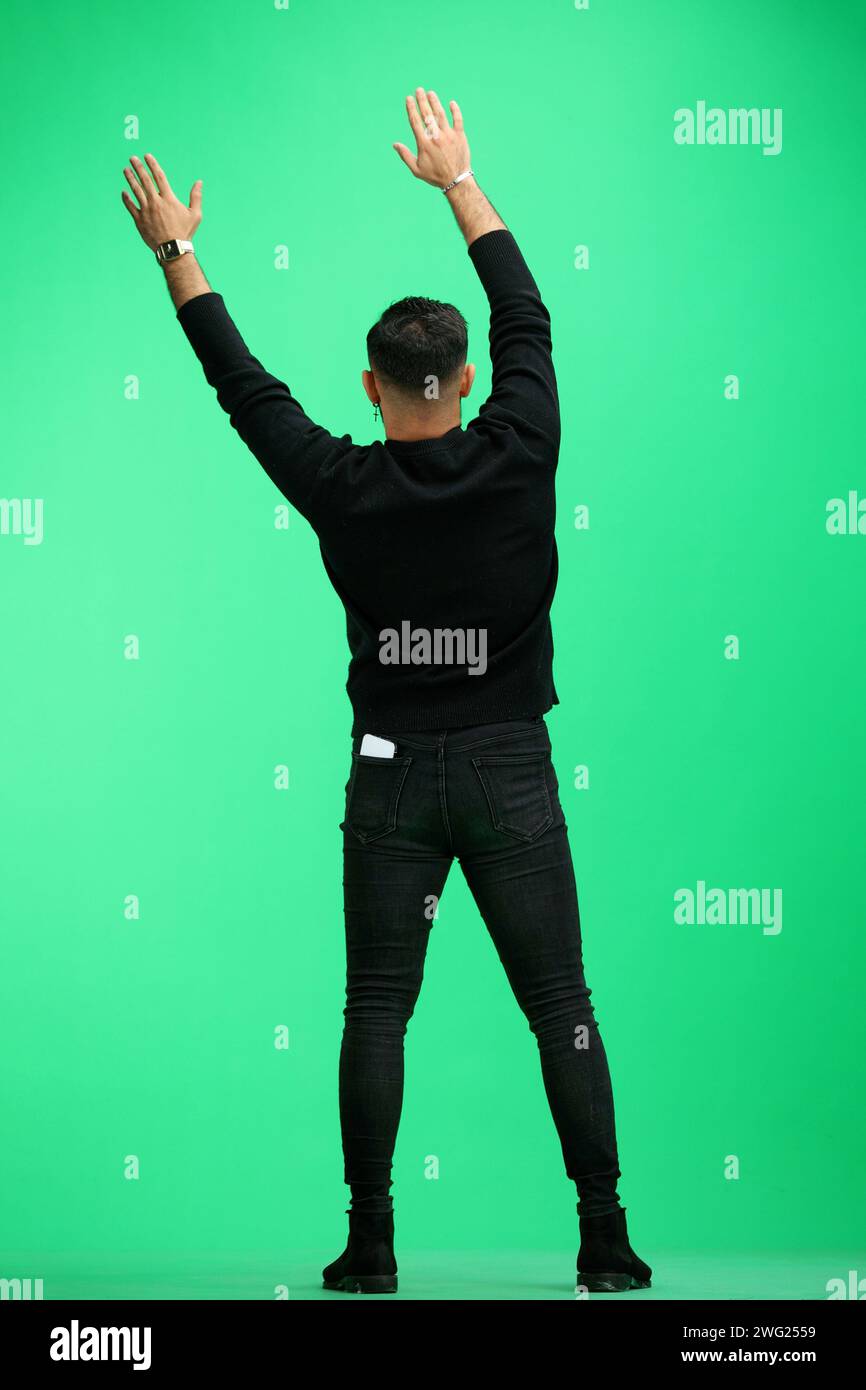 Closeup positive african man waving hi-res stock photography and images ...