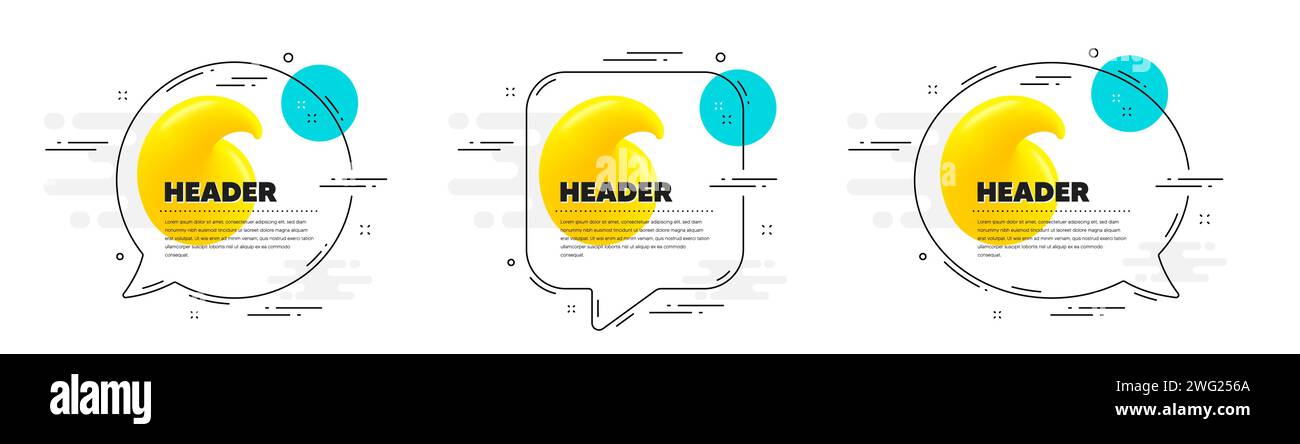 Quote mark speech bubble banners. Quotation dialog message icon. Line ...