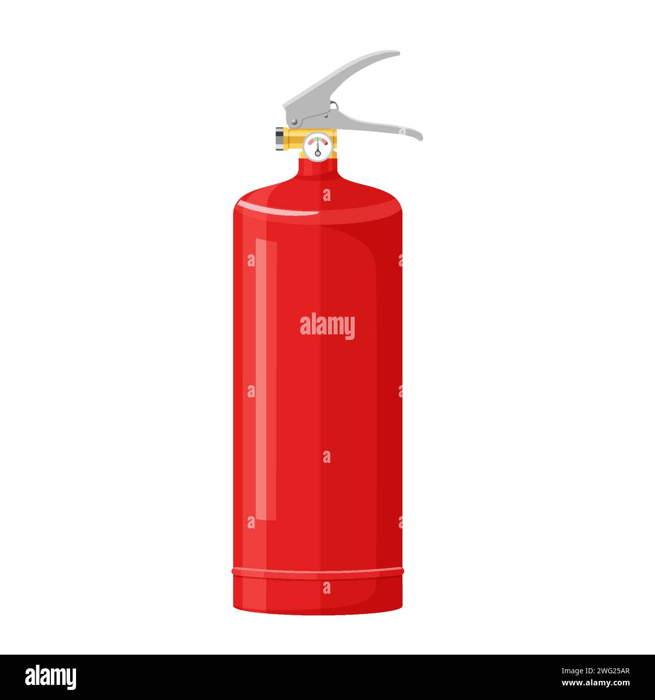 Red fire extinguisher isolated on white background. Portable fire ...