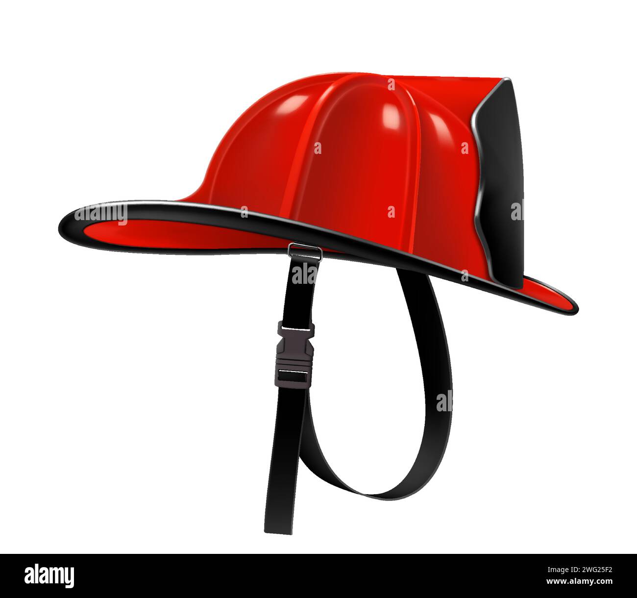 Firefighter Helmet or Fireman Hat isolated on white background ...