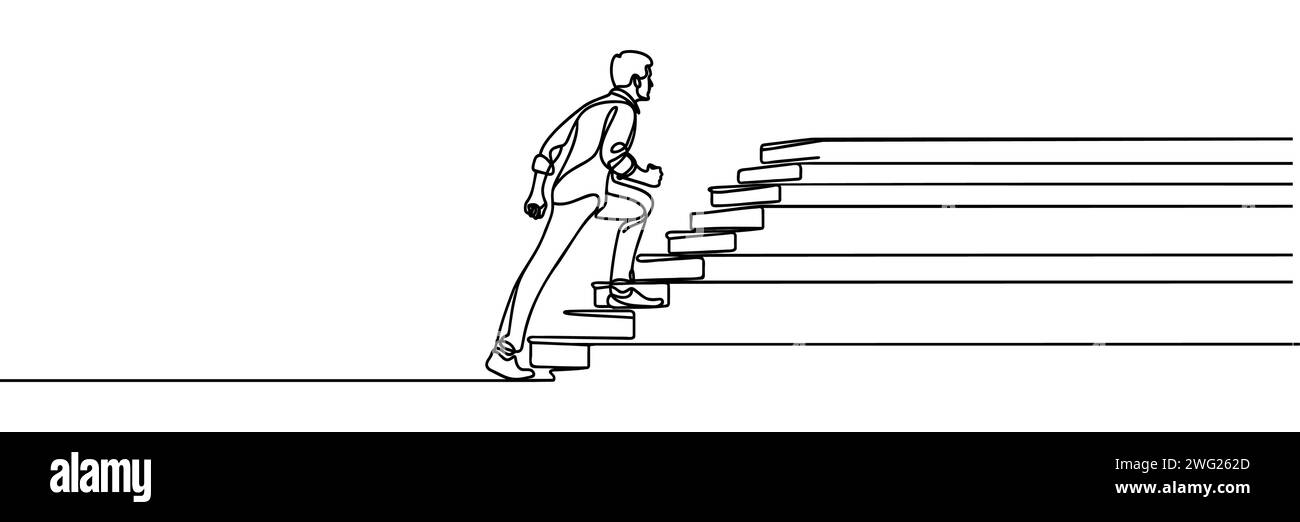 Continuous drawing stairs hi-res stock photography and images - Alamy