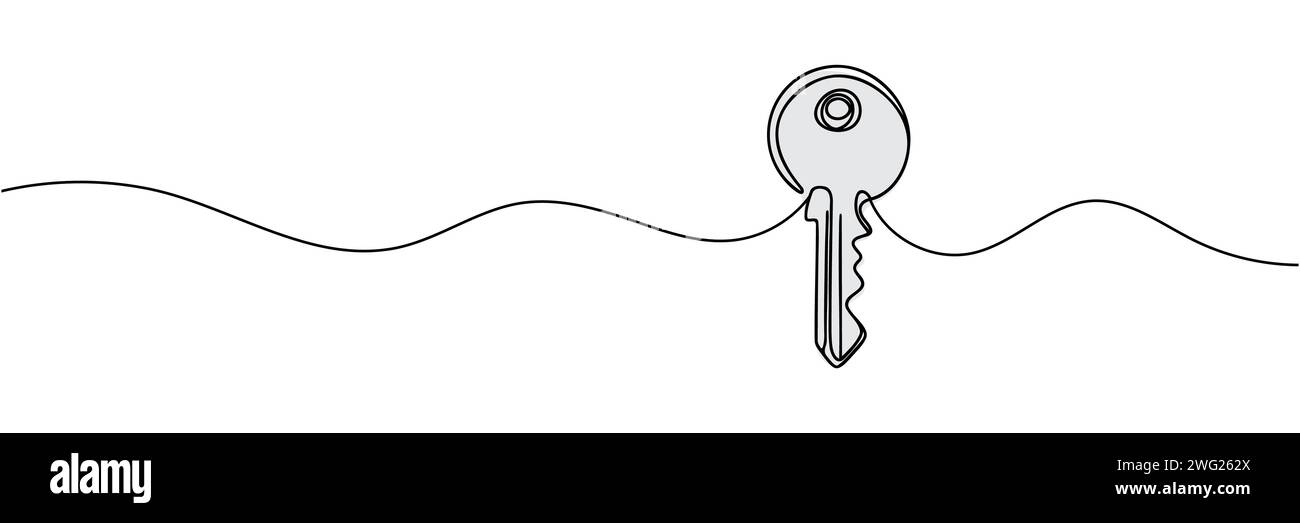 One line drawing key hi-res stock photography and images - Alamy