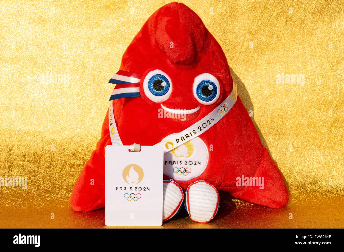 ZHONGSHAN China-January 19,2024:Paris Olympic Games 2024 mascot the ...