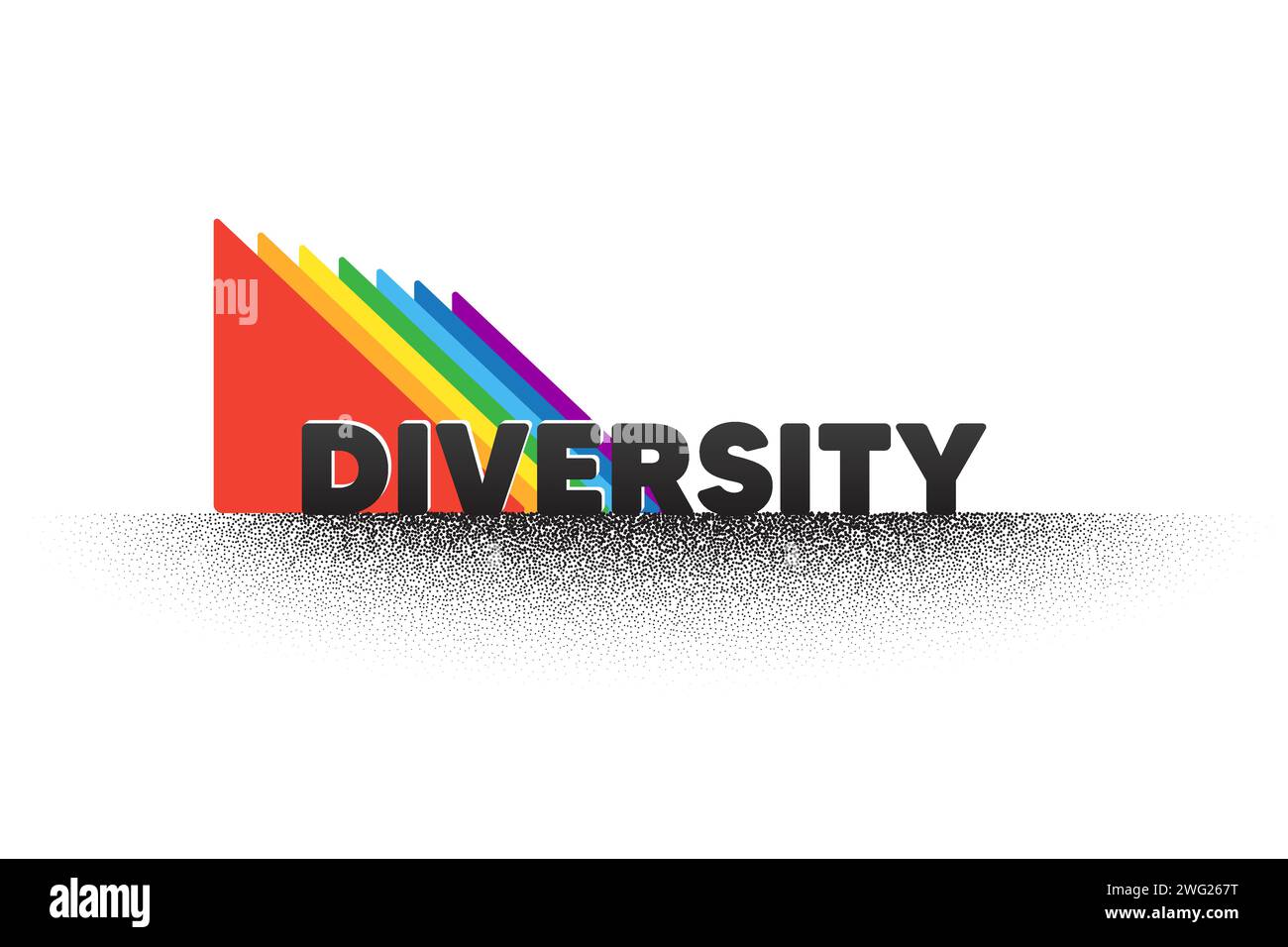 Diversity and Inclusion culture equity logo. LGBT pride flag with ...