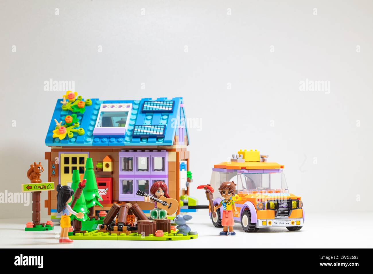 Billund, Denmark - February 1, 2024: Lego Friends Mobile Tiny House ...