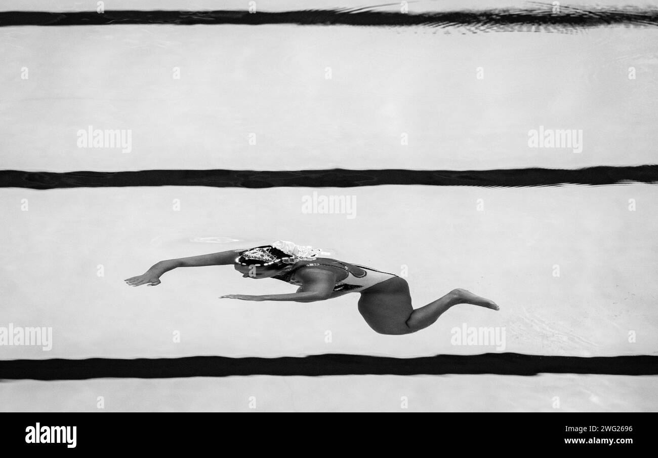 World aquatics championships 2024 Black and White Stock Photos & Images ...