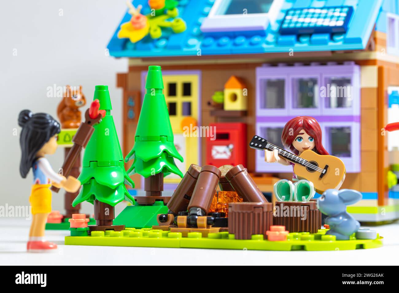 Billund, Denmark - February 1, 2024: Lego Friends Mobile Tiny House ...