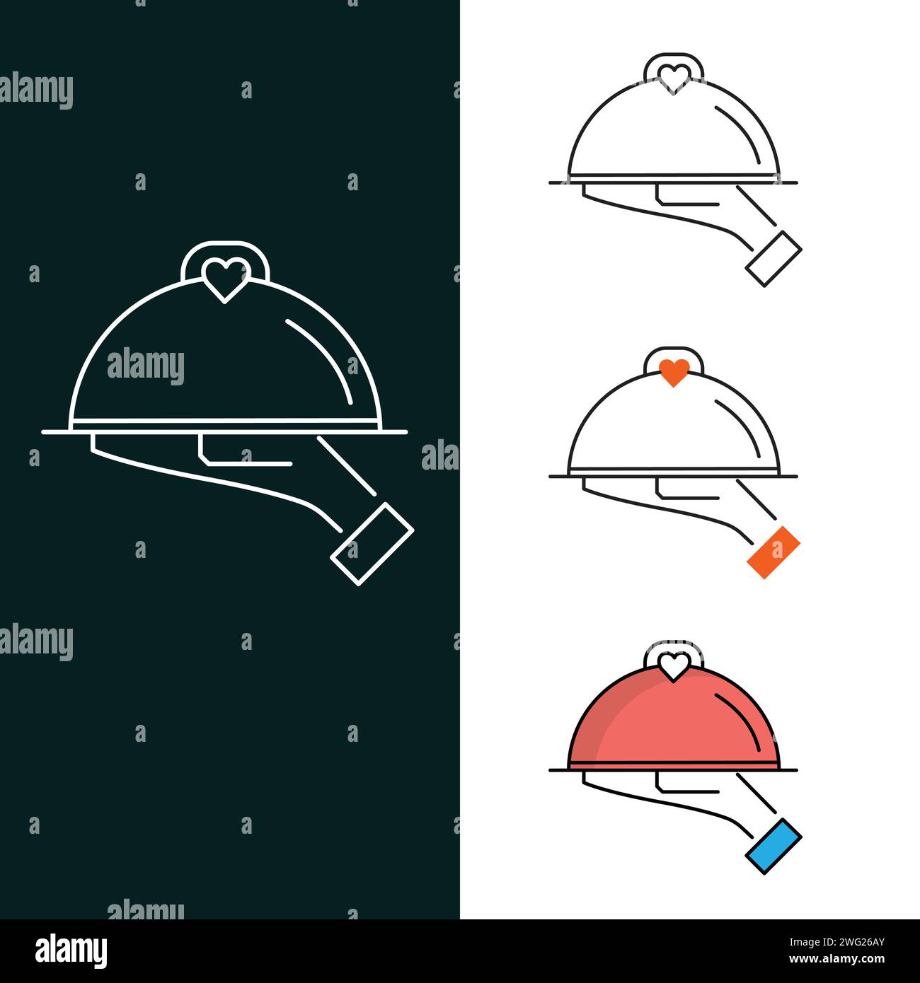 "Dinner Served Vector Icon Design Stock Vector Image & Art - Alamy