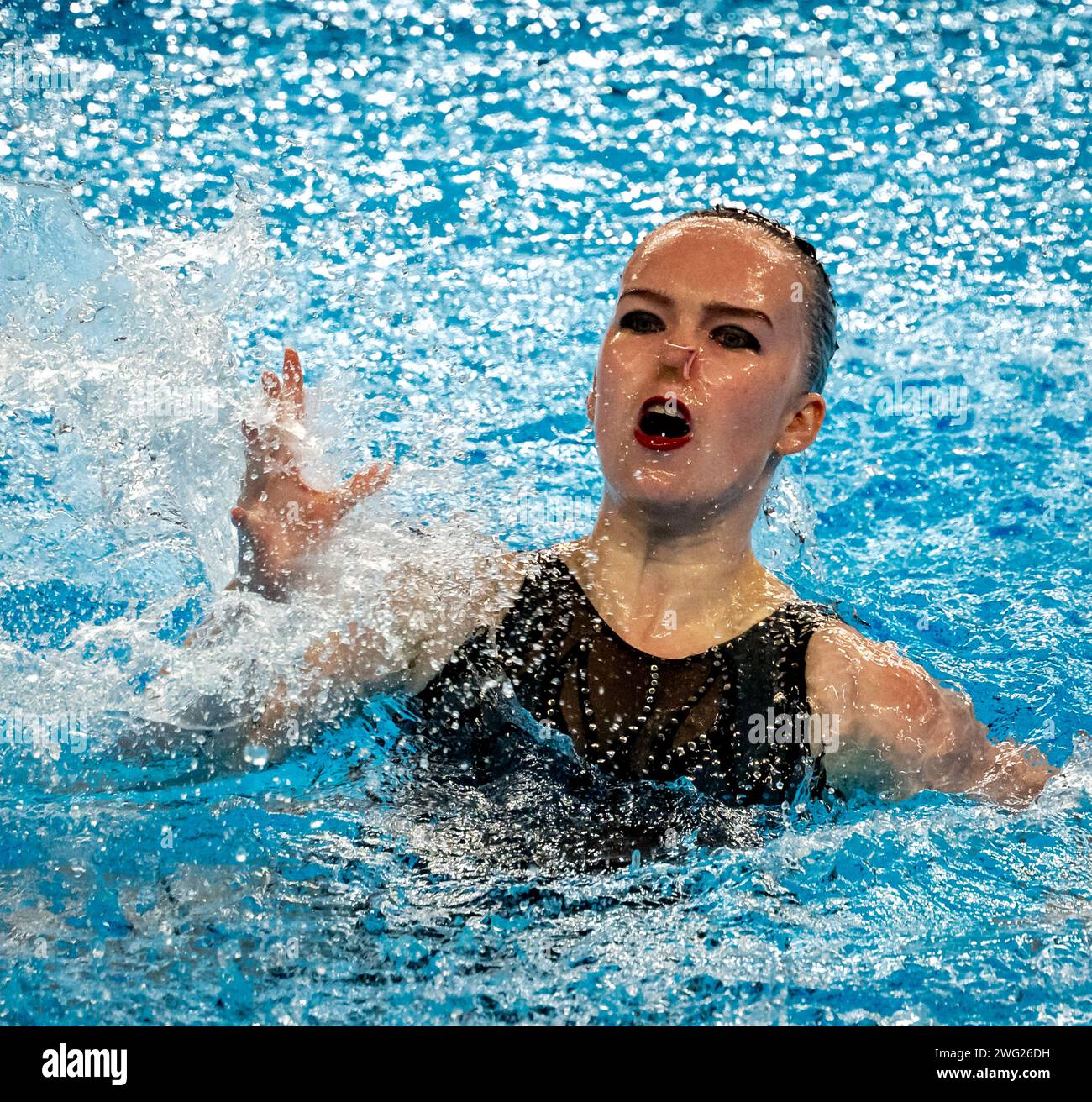 Pinja Kekki of Finland competes in the artistic swimming solo technical ...