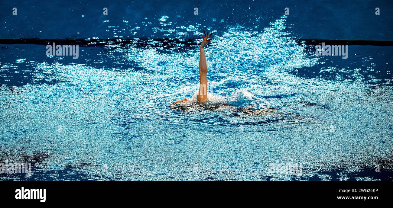 Doha, Qatar. 02nd Feb, 2024. Huiyan Xu of China competes in the ...