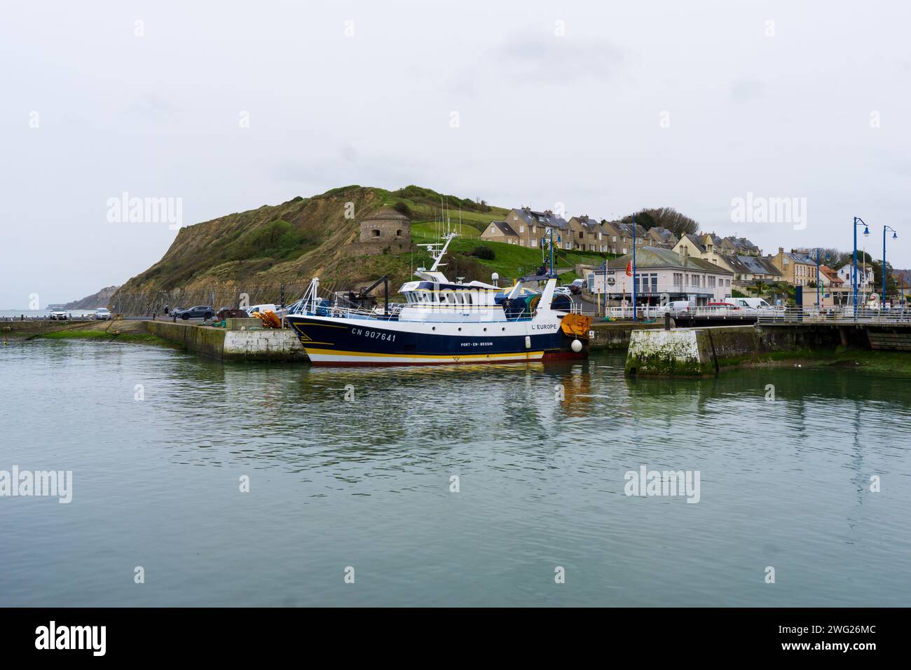 Fecamp Normandy Harbour Ship View Stock Photo - Alamy
