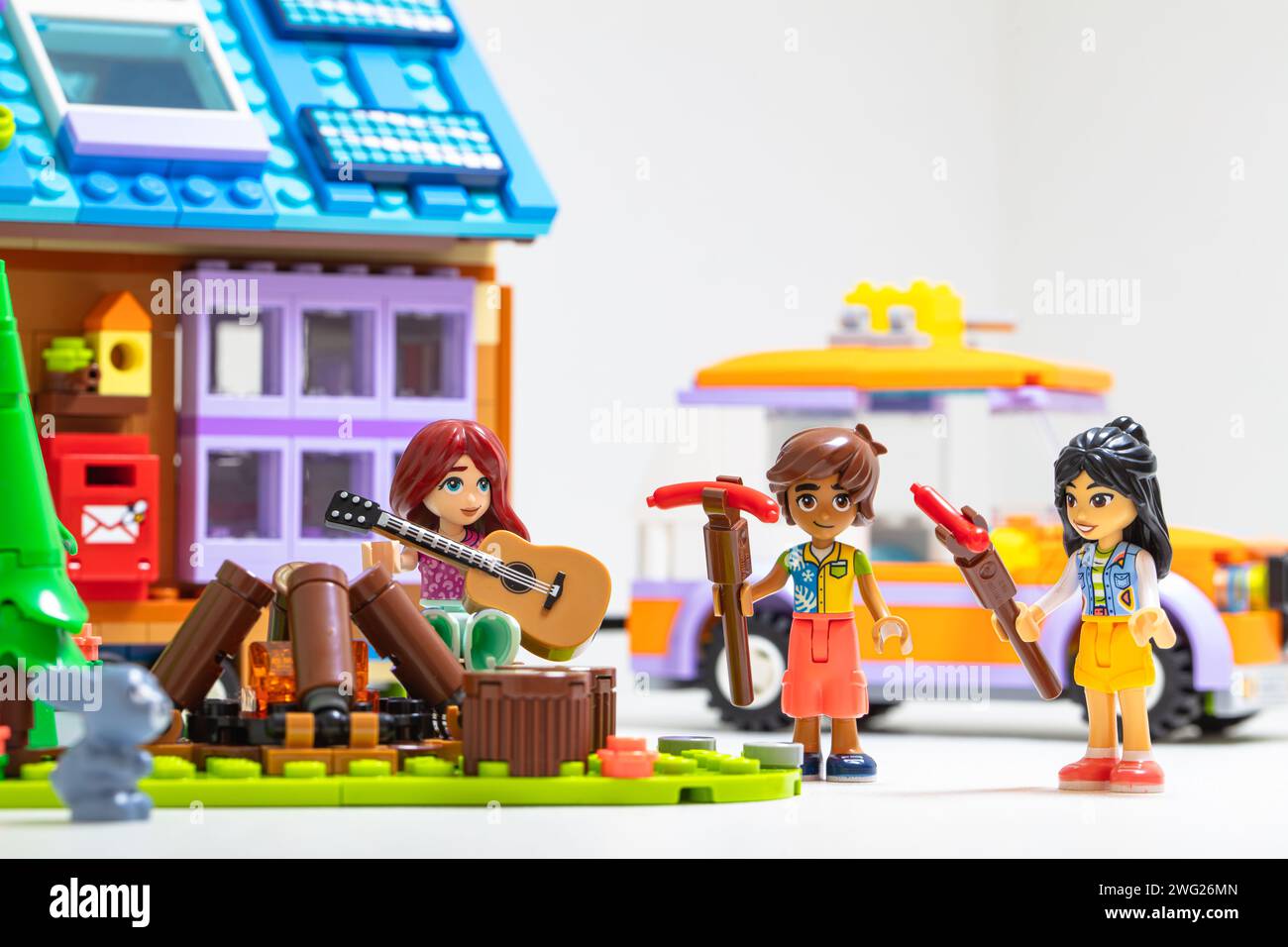 Billund, Denmark - February 1, 2024: Lego Friends Mobile Tiny House ...
