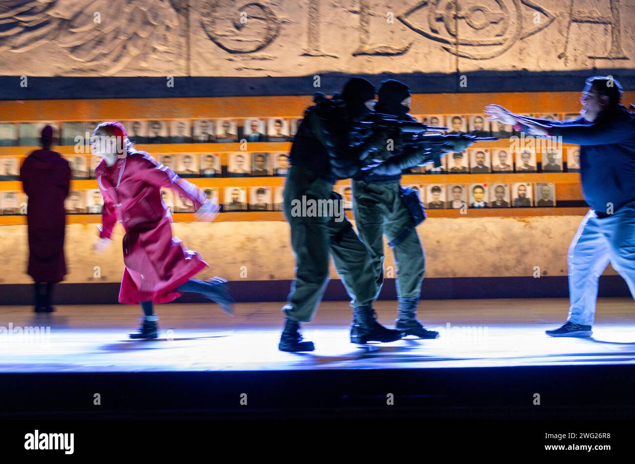 Offred runs after her abducted daughter - left: Kate Lindsey (Offred ...