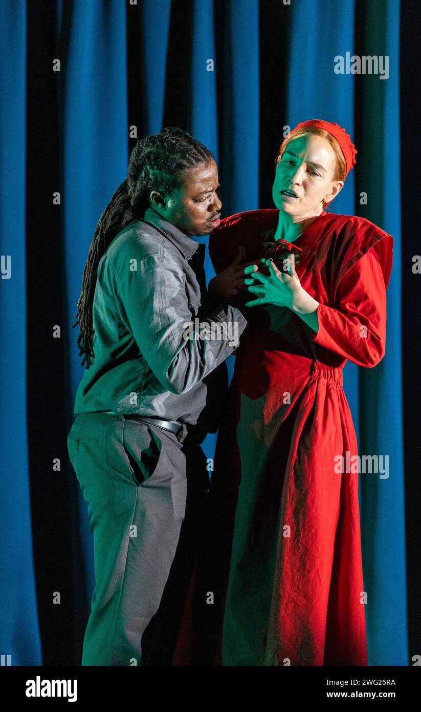 Zwakele Tshabalala (Nick), Kate Lindsey (Offred) in THE HANDMAID'S TALE ...