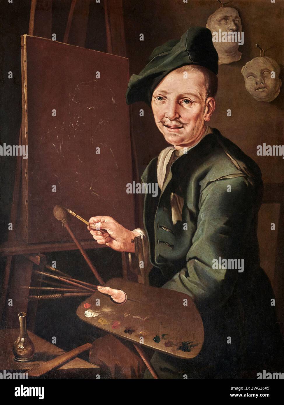 Ritratto di un pittore - olio su tela - Giacomo Francesco Cipper detto ...