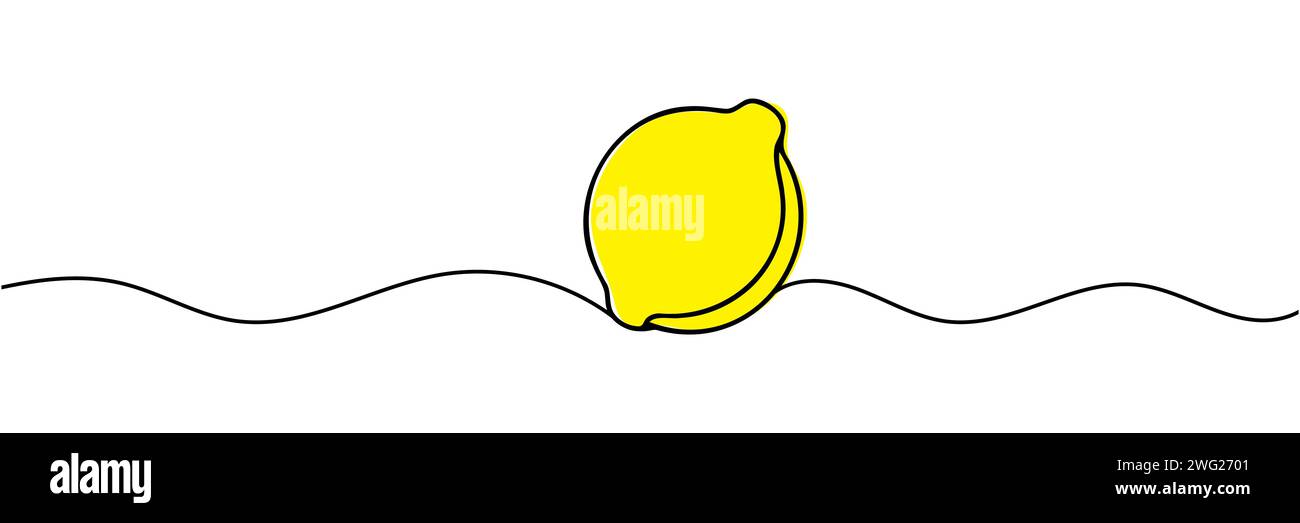Continuous one line drawing. Lemon lime fruits Stock Vector Image & Art ...