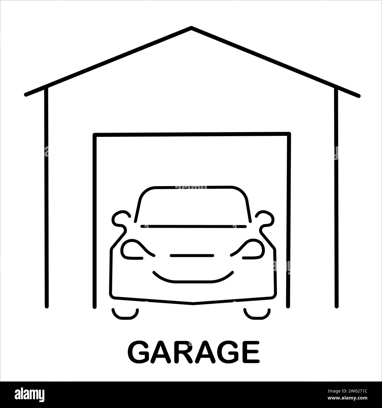 Garage and car icon vector Stock Vector Image & Art - Alamy