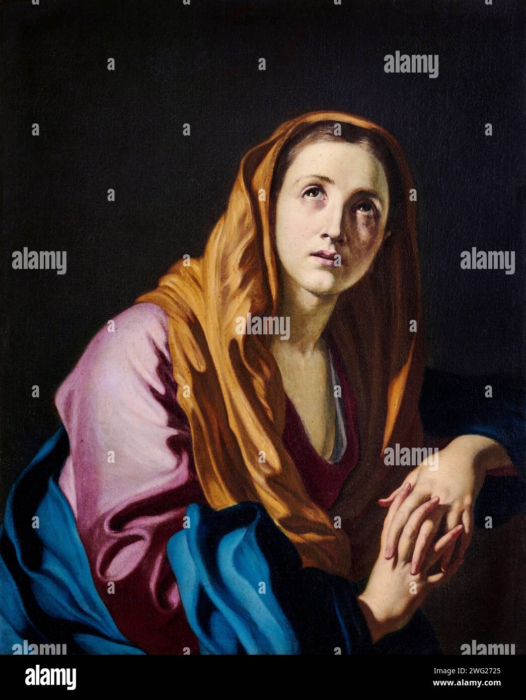 Madonna addolorata - olio su tela - copia dal Solimena del XVIII secolo ...