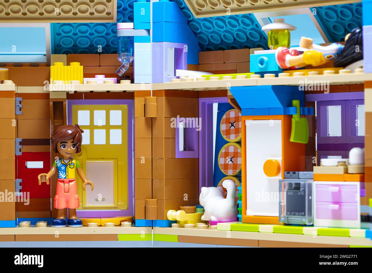 Billund, Denmark - February 1, 2024: Lego Friends Mobile Tiny House ...