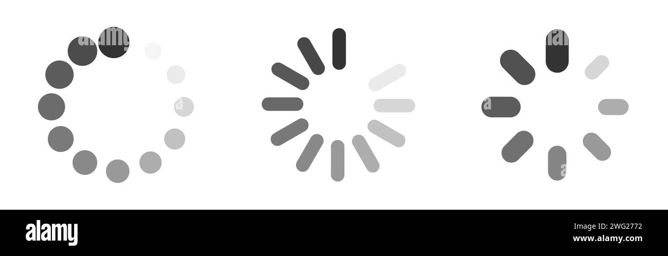 Loading Line Vector Collection Load Vector Icon Load Symbols Loading Loader Vector