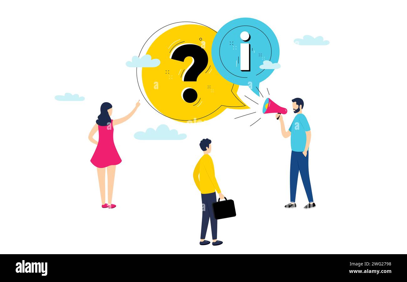 Information And Question Illustration Online Communication Getting Help Information Answering