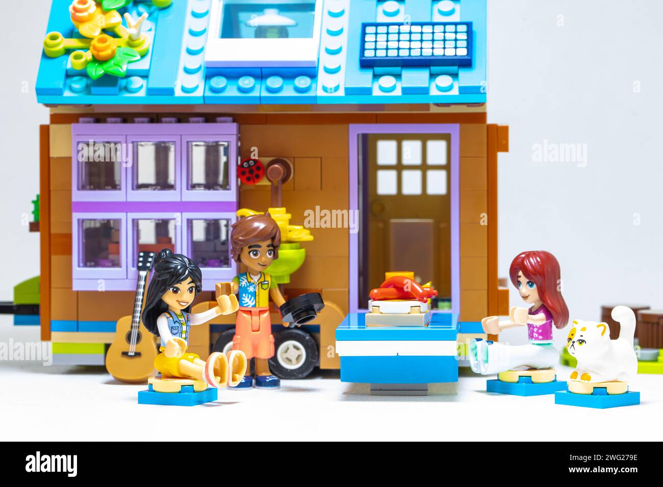 Billund, Denmark - February 1, 2024: Lego Friends Mobile Tiny House ...