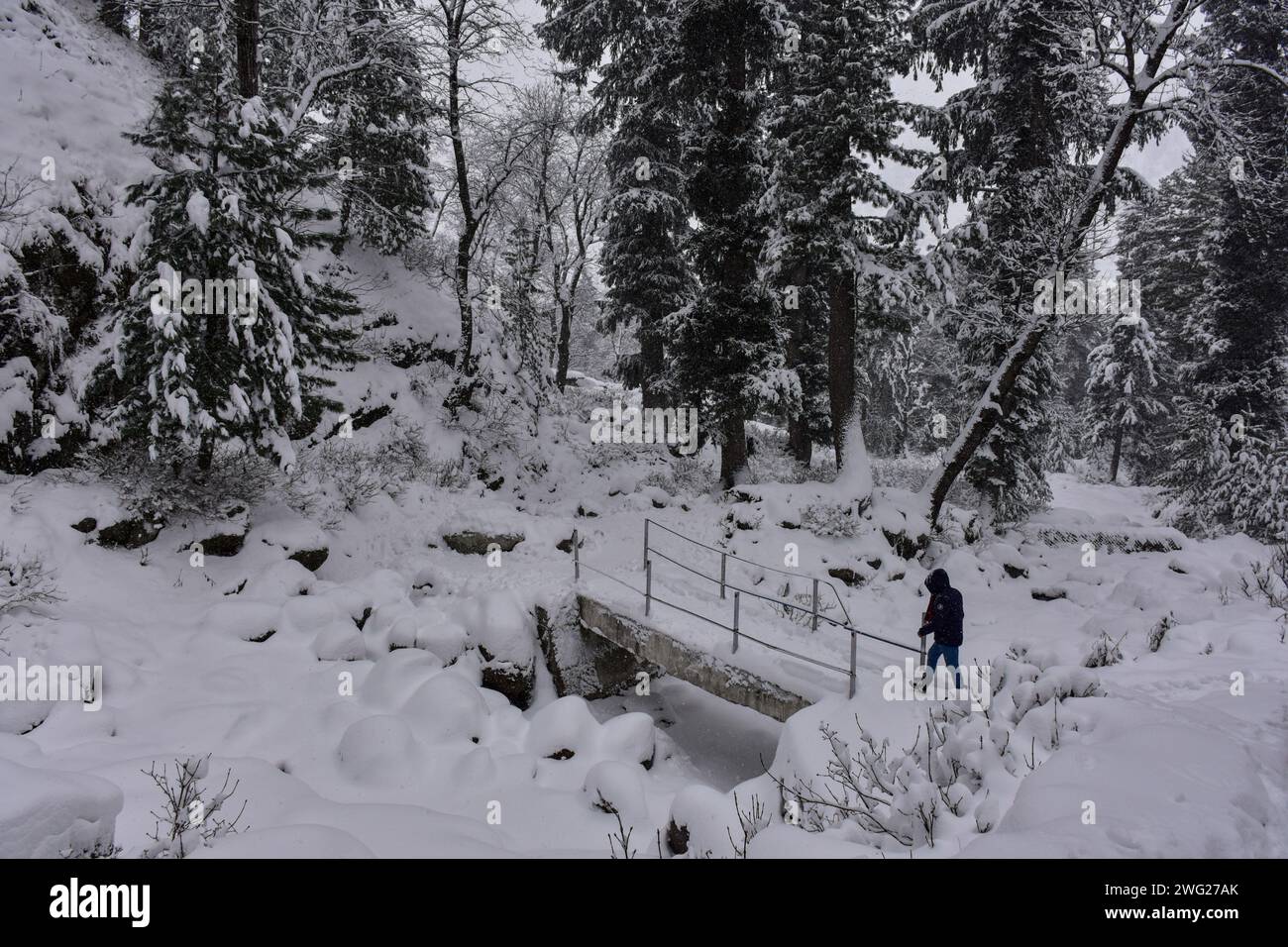 Bridge kashmir snow sonamarg hi-res stock photography and images - Alamy