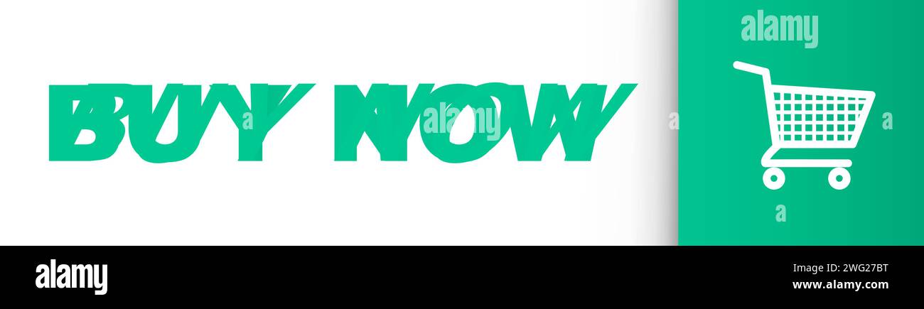 Green vector button buy now with text and trolley in the middle ...