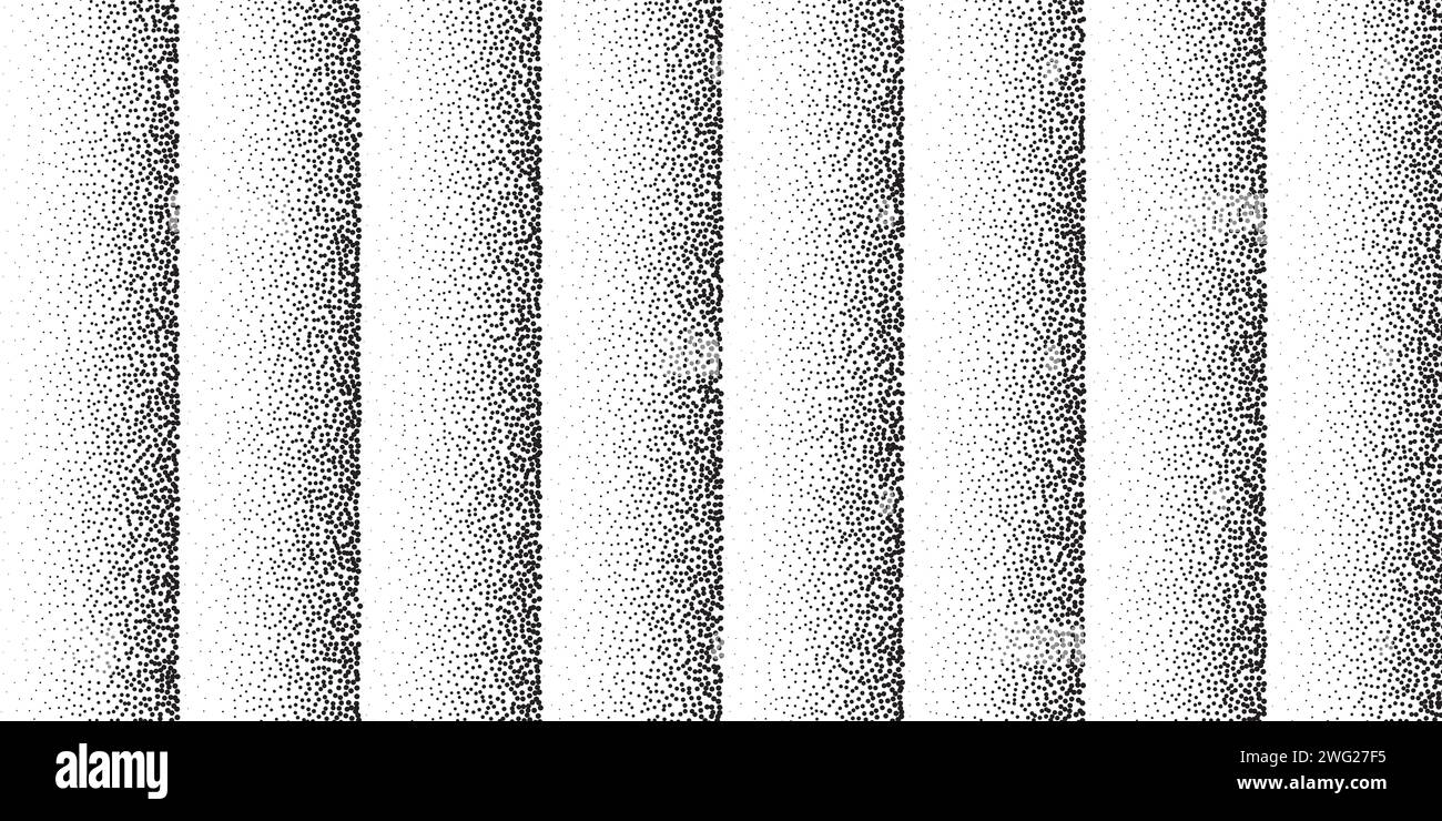 Dotwork stripes pattern background. Black noise stipple dots. Dotted ...