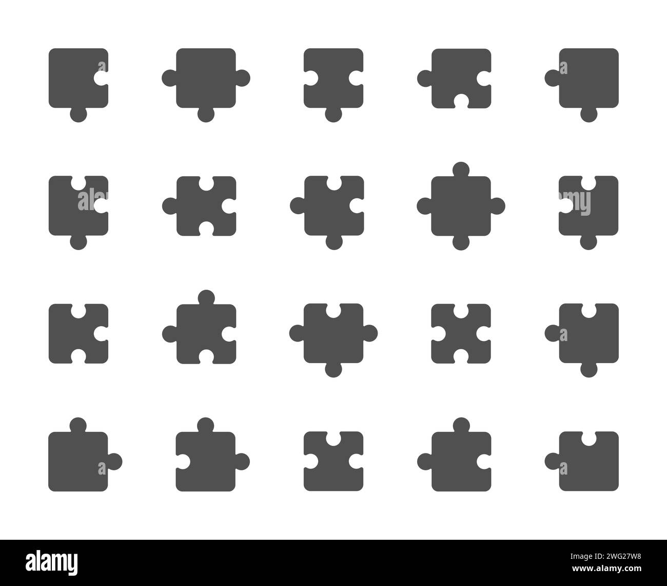 Puzzle icons. Jigsaw Challenge, Strategy, Puzzle pieces icons. Fun ... Puzzle icons. Jigsaw Challenge, Strategy, Puzzle pieces icons. Fun ...
