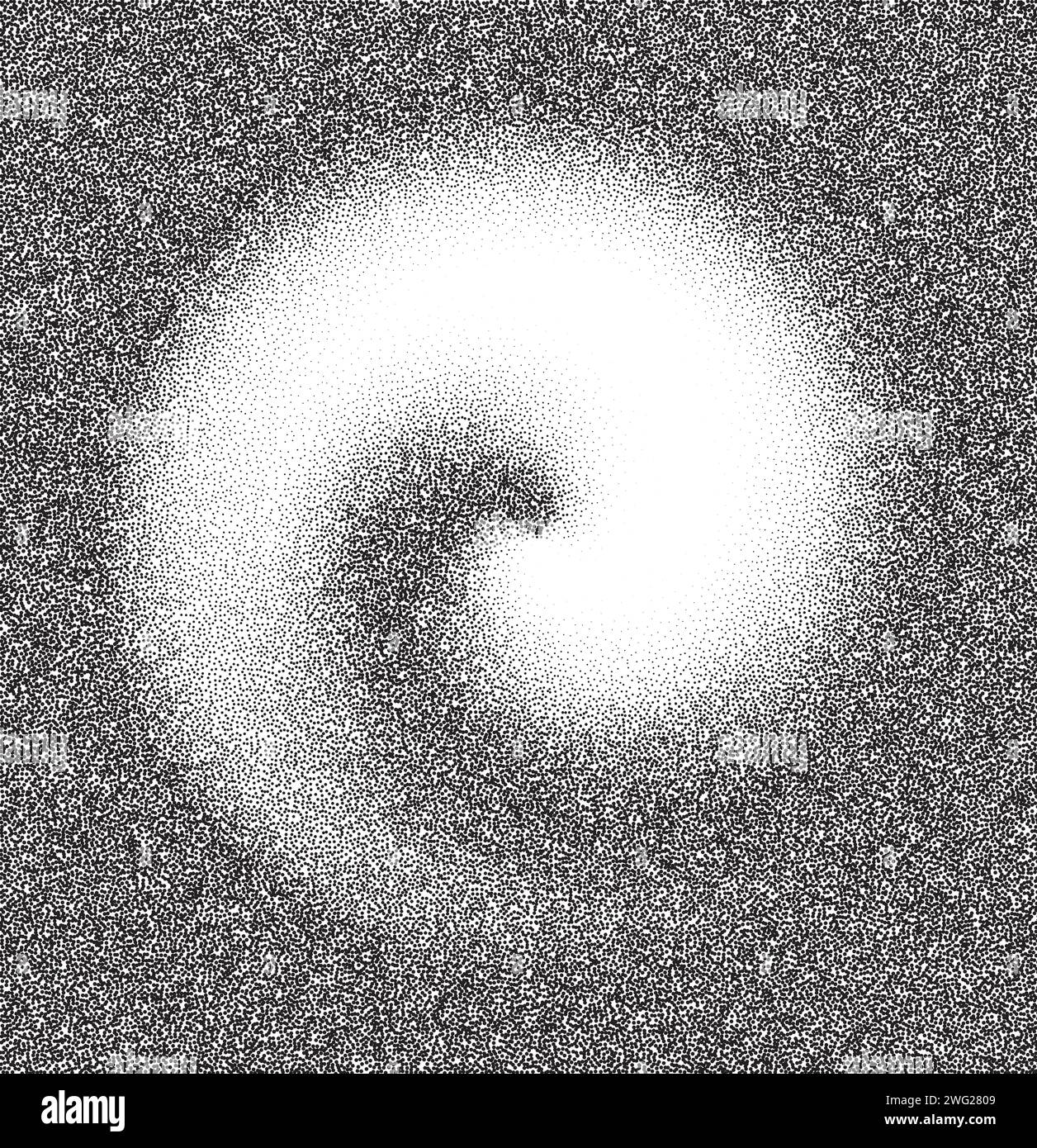 Dotwork swirl abstract background. Black noise dots spin circle. Dotted ...