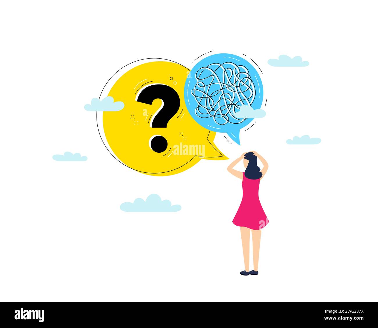 Trouble communicate Stock Vector Images - Alamy