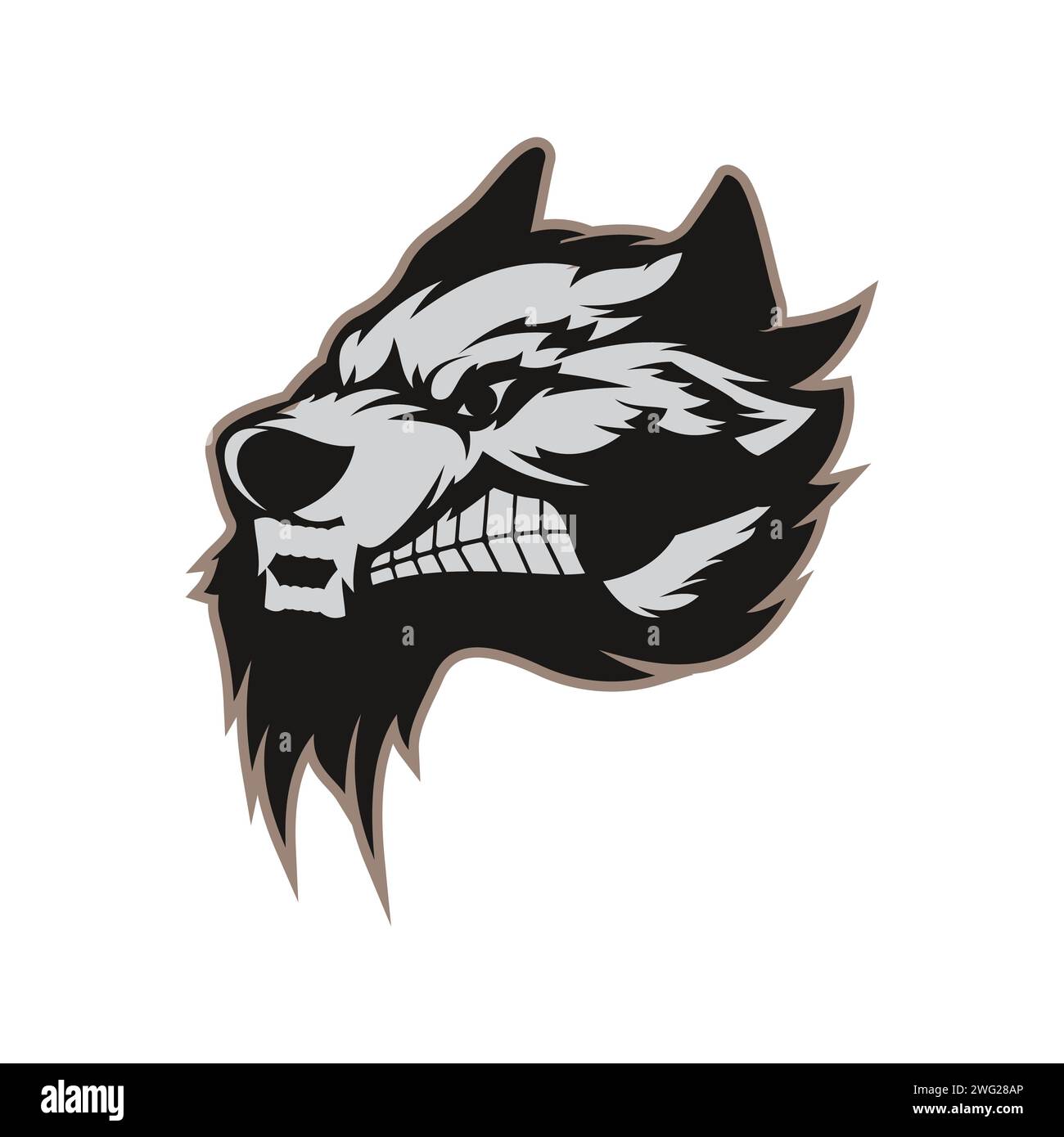 Wolf vector logo concept illustration Stock Vector Image & Art - Alamy