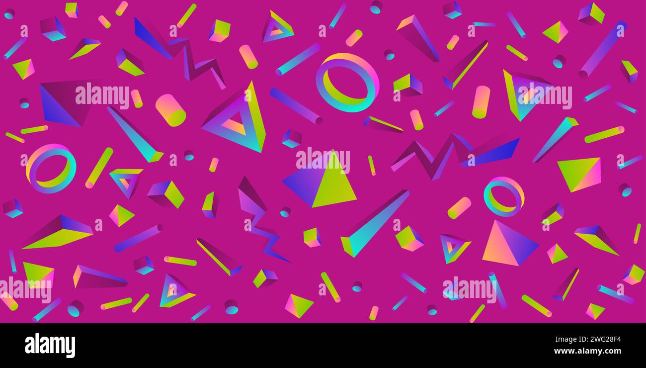 Seamless Colorful Abstract Geometric Pattern Vector Illustration Stock Vector Image & Art - Alamy