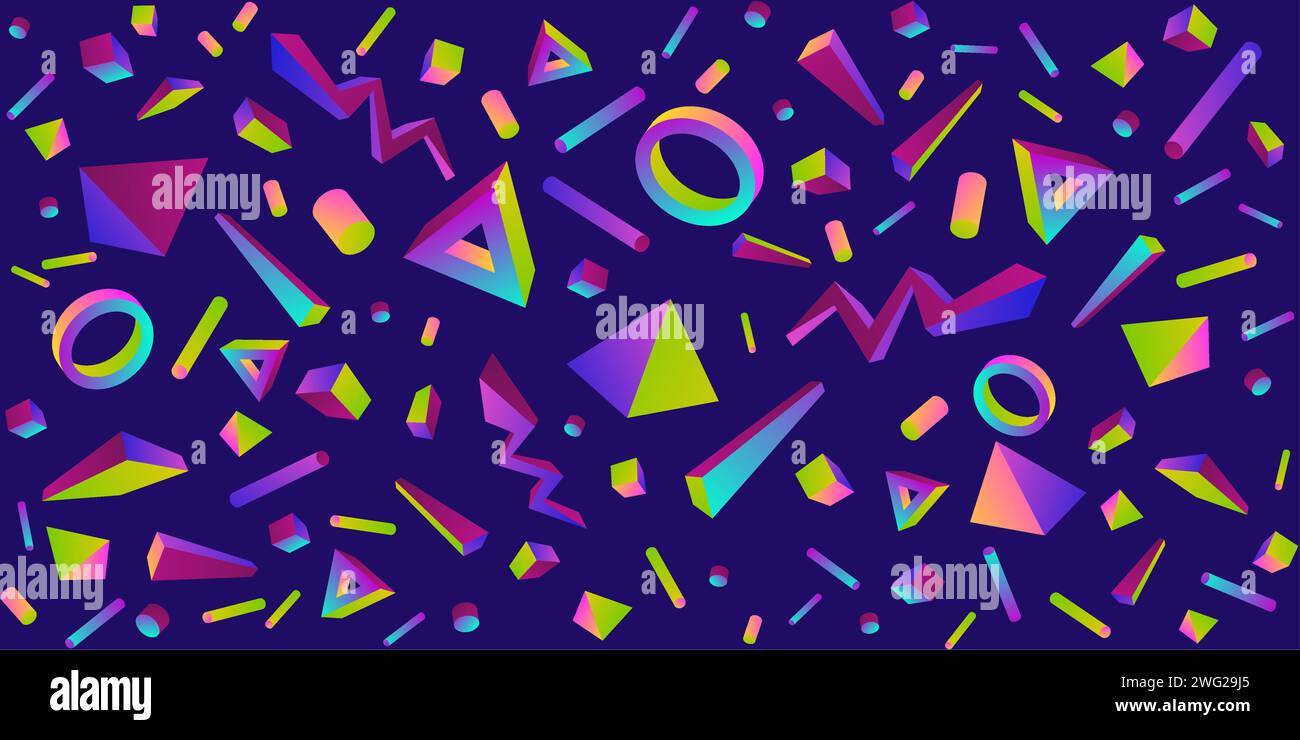 Cool Seamless Colorful Abstract Geometric Pattern Vector Illustration ...