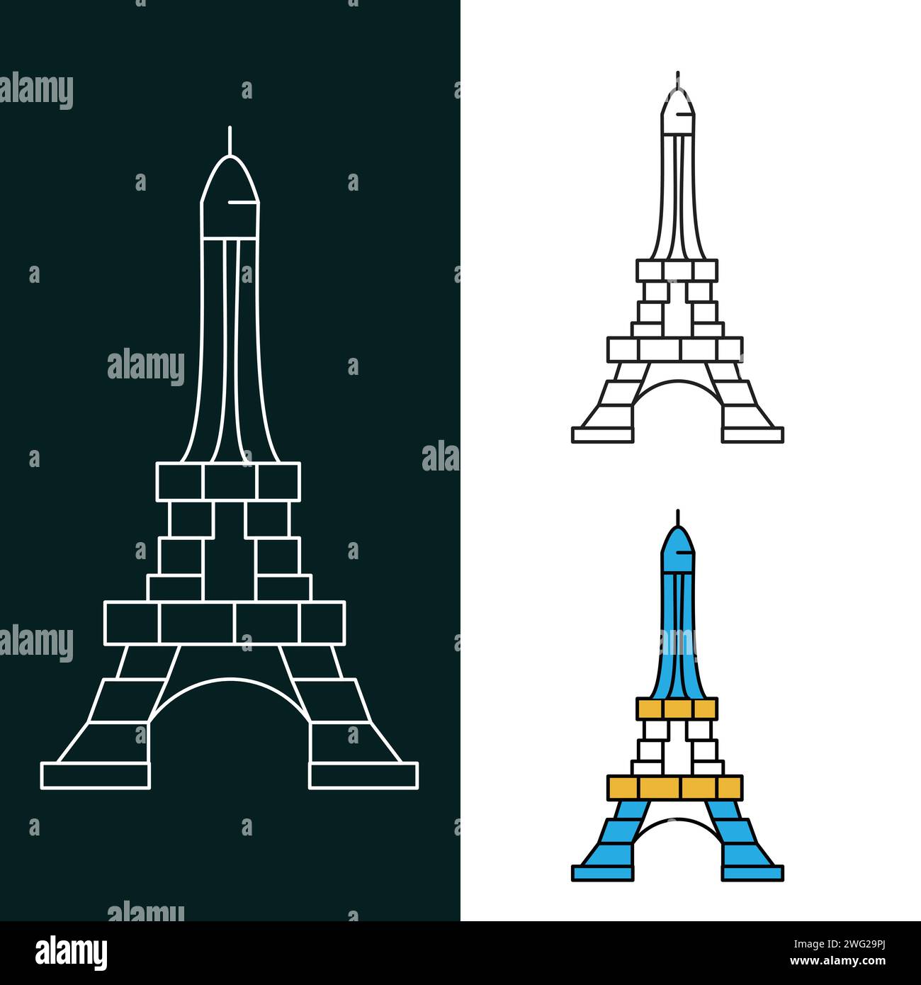 "Paris Vector Illustration Icon Design Stock Vector Image & Art - Alamy