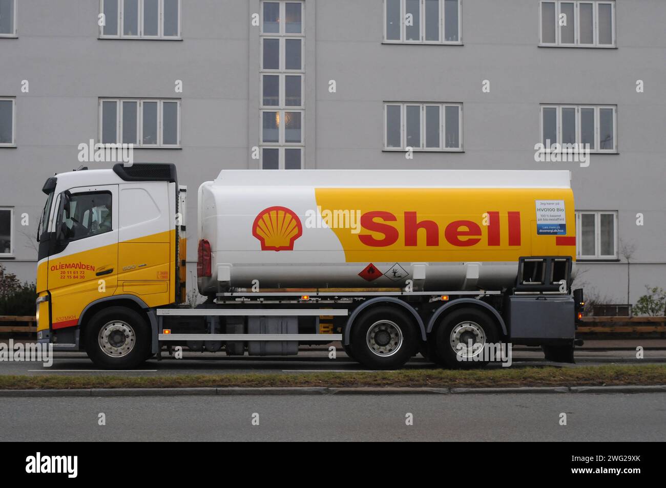 Kastrup/Copenhgen/ Denmark /02 February 2024/.Shell petroleum delivery ...