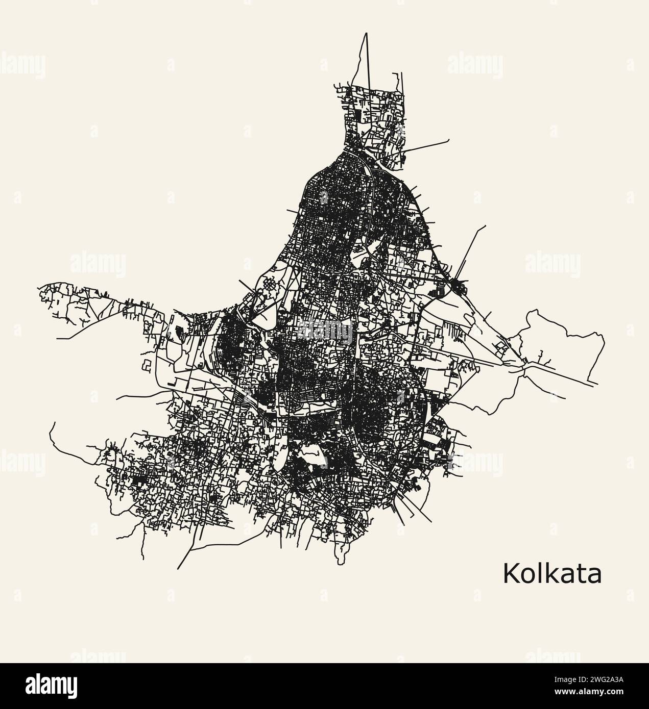Map of kolkata hi-res stock photography and images - Alamy