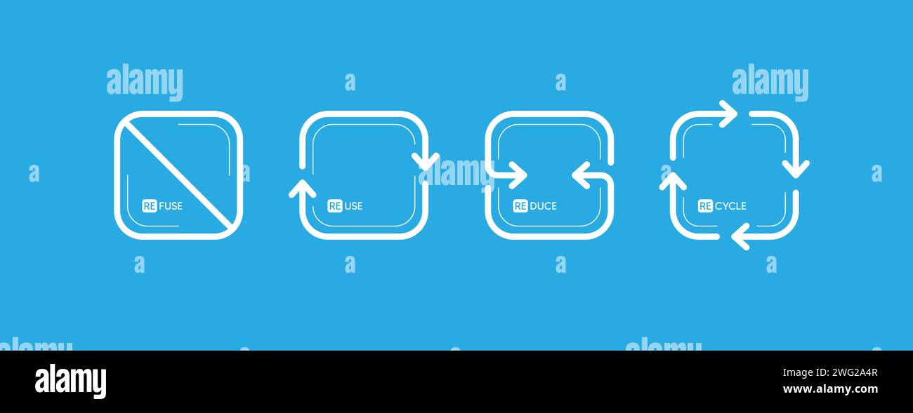 Square recycle logo Stock Vector Images - Alamy