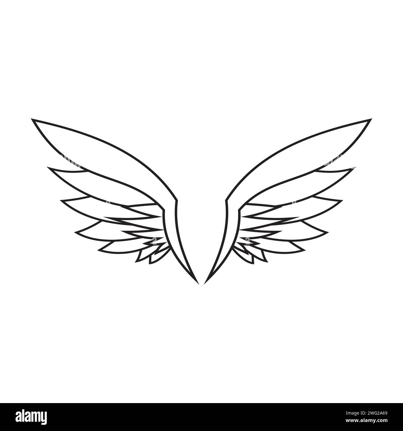 Bird wings vector logo concept illustration Stock Vector Image & Art ...