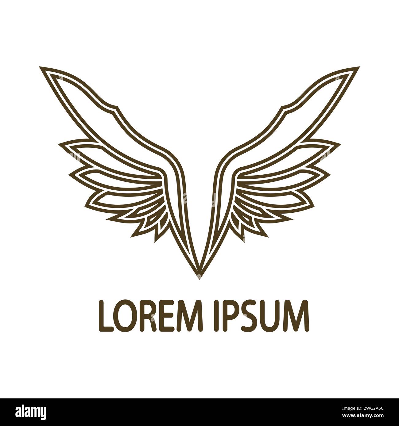 Bird wings vector logo concept illustration Stock Vector Image & Art ...