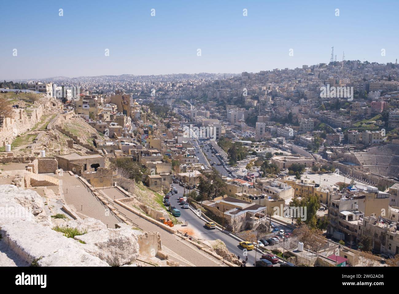 Amman, Jordan, view from the citadel Stock Photo - Alamy