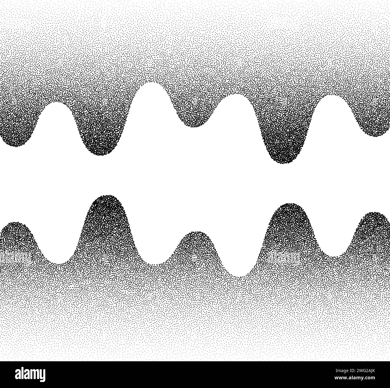 Dotwork gradient grain wave background. Black noise stipple dots ...