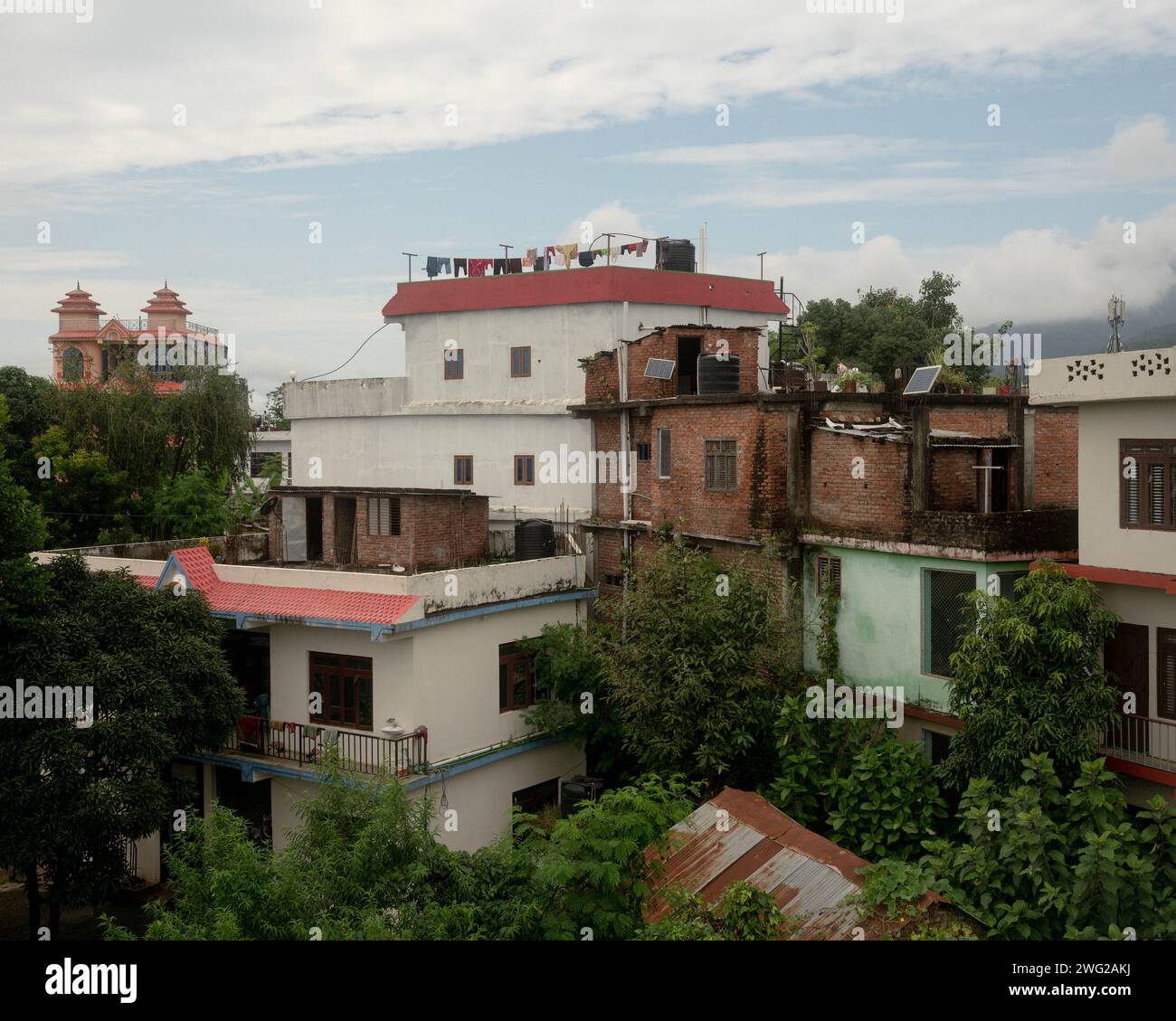 A view of a traditional Nepali home in Shankar Chowk, Birendranagar ...