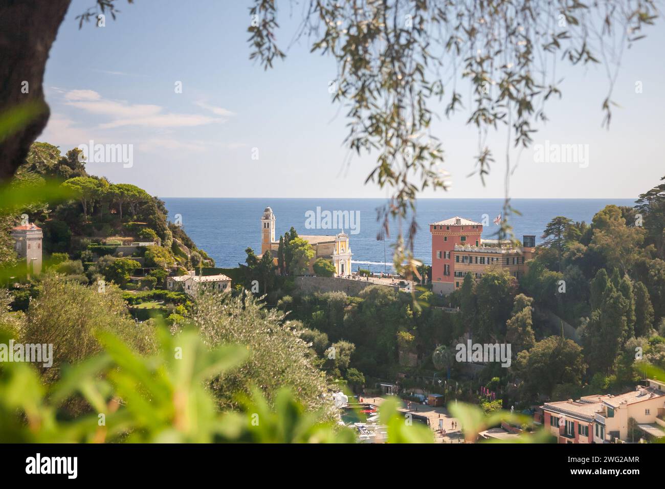 A beautiful scenery in the picturesque town of Portofino in Liguria ...