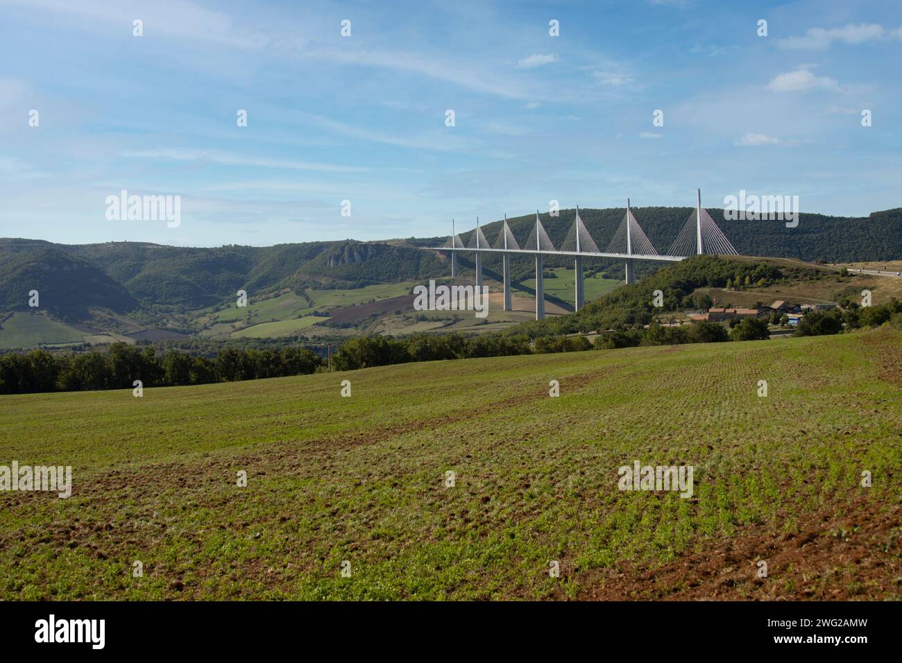 Aerial view, Viaduct de Millau, Millau bridge, Millau Viaduct Tarn ...